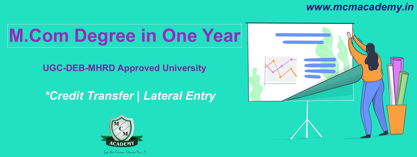 M.Com Degree in One Year | Online Fast Track Admission Open